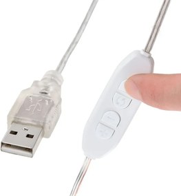 Dekorativní LED osvětlení na zrcadlo, 10 lamp, USB napájení