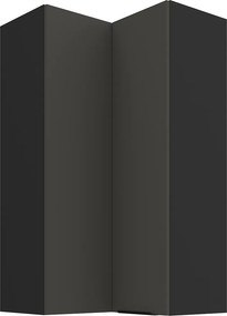 ARIA pe | horní kuchyňská skříňka 60x60 GN-108 2F (90°) rohová s policemi | EXTRA VYSOKÁ | 60x60 cm | černá/šedá grafit