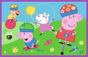 TREFL Puzzle Prasátko Peppa: Peppa na hřišti / 2x24 dílků / 27,5 x 18