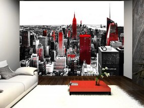 Murando DeLuxe Fototapeta New York v červené Velikost (šířka x výška): 300x210 cm