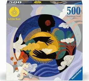 Ravensburger Kruhové puzzle: Little Sun - Správný pocit / 500 dílků /
