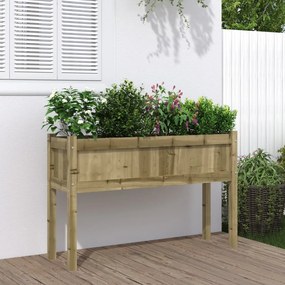 Zahradní truhlík s nohami 110x31x70 cm impregnovaná borovice - Default Title