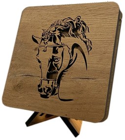 Li-Go "Hlava koníka" lampa 19x19cm provedení povrchu: dub světlý