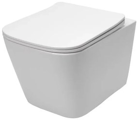 Závěsná WC mísa se SoftClose sedátkem REA RAUL, bílá Barva: Bílá, kód produktu: , rozměry (mm): 510x345x345