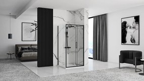 Sprchový kout REA RAPID FOLD 80/dveře x 100/zástěna cm, černý