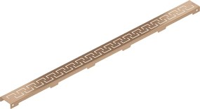 Mexen Flat, lineární podlahový žlab 100 cm, měděná matná, 1C24100