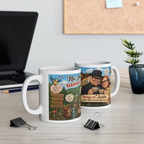 Srdcem darované Veselý hrneček pro životní partnery - na přání 3D ilustrace