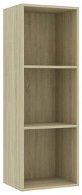 3-patrová knihovna Bieber - sonoma dub | 40x30x114 cm