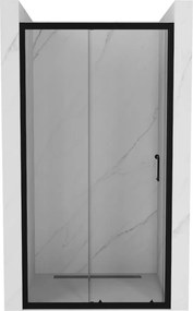 Mexen Apia posuvné sprchové dveře 110 cm, průhledné, černé - 845-110-000-70-00