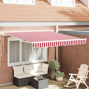 Stahovací markýza Červená a Bílá 300 x 250 cm 3329979