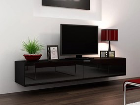 TV stolek Zigo 180, Barva: černý / černý lesk