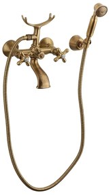 Vanová baterie Paffoni Ricordi se sprchovým setem 150 mm bronz IR023BR