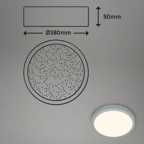 Briloner 3704-014-LED Stmívatelné stropní svítidlo RUNA LED/22W/230V stříbrná+DO