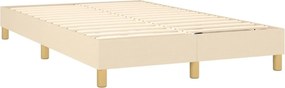Box spring postel s matrací a LED krémová 120 x 200 cm textil 3133706