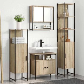 Sada koupelnového nábytku 4 ks Sonoma dub 33 x 33 x 185,5 cm 3399398