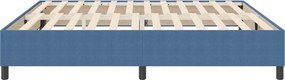 Rám platformy Modrá 200 x 200 cm Žebrovaná látka 3337430