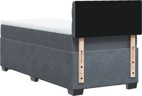 Box spring postel s matrací tmavě šedá 80 x 200 cm samet 3286169