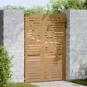 Zahradní branka 85 x 150 cm z corten oceli čtvercový design 153247