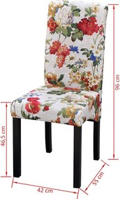 Jídelní židle 4 ks vícebarevné textil 242399