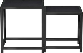 Čajové stolky 2 ks MDF černé 331658