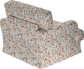 Potah na křeslo IKEA Ekeskog barva oranžová látka pletený vzor, vzorované