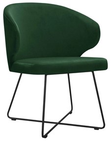 Čalouněná jídelní židle Atlanta Cross 5 - tmavě lahvově zelená