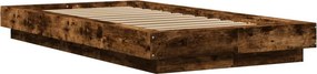 Rám postele kouřový dub 90 x 190 cm kompozitní dřevo 3281242