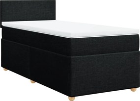 Box spring postel s matrací černá 90x200 cm textil 3288858