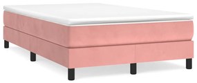 Box spring postel s matrací růžová 120x190 cm samet,  3269682