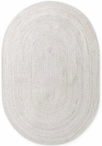 Koberec Hanse Home Jute Braided Rangpur bílý ovál