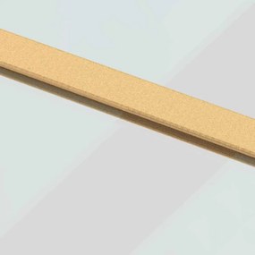 Posuvné dveře zlaté 76 x 205 cm čiré ESG sklo a hliník 155178