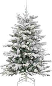 Umělý Skládací Vánoční Strom Bílá 150 cm PE a PVC 3395634