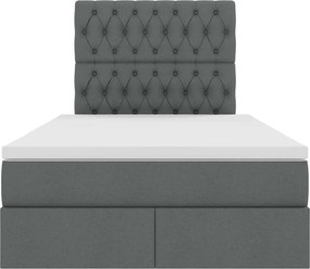 Postel s úložným prostorem a matrací Tmavě šedá 120 x 200 cm 3371836