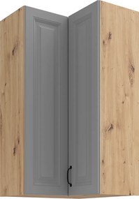 STILO ad | horní skříňka 60x60 GN-108 2F (90°) rohová s policemi | 60x60 cm | EXTRA VYSOKÁ | artisan/šedá
