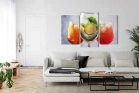 Vícedílný obraz Sada Letních Koktejlů Nedostatek Nedostatek Plátno Canvas 120x80