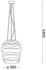 Ideal Lux - Lustr na lanku KARMA 1xE27/60W/230V pr. 38 cm bílá