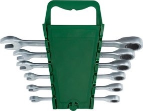 Parkside® Sada otevřených a očkových klíčů s ráčnou, 5dílná / 6dílná (sada klíčů s rovnou ráčnou, 6dílná)