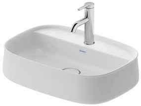 Duravit Zencha - Umyvadlo na desku 55x39 cm, bez přepadu, otvor pro baterii, DuraCeram, matná bílá 2374553271