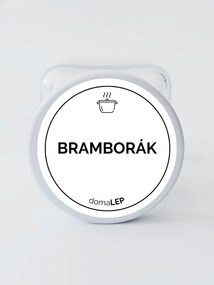 Samolepka na kořenky BRAMBORÁK bílá 5 cm tučné písmo