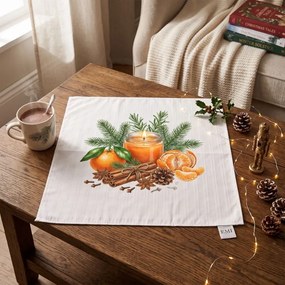 Damaškový ubrus Winter Mandarin 40x40 cm EMI