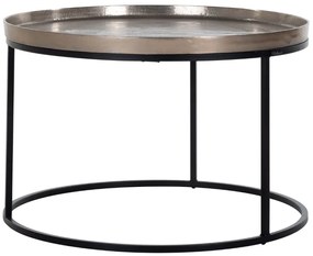 OnaDnes -20% Stříbrný kovový konferenční stolek Richmond Milo 70 cm
