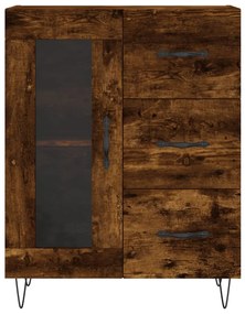 Skříň highboard kouřový dub 69,5 x 34 x 180 cm kompozitní dřevo,  3189506