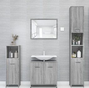 vidaXL Koupelnová skříňka 30 x 30 x 183,5 cm dřevotříska [802604] Barva: šedá sonoma