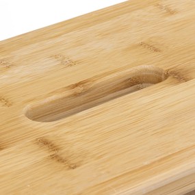 Skládací žebřík, nízký, bambus, 63,5 cm