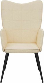 Relaxační židle krémová textil 327943