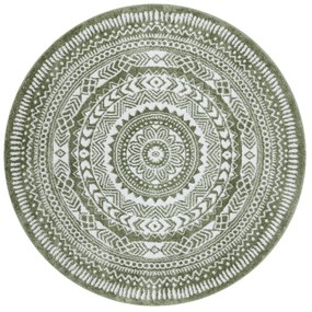 Dywany Łuszczów, Kusový koberec Napkin green kruh, 160x160 (průměr) kruh, zelená, chodba / předsíň
