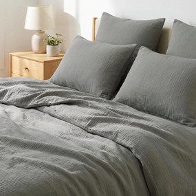 Mušelínové povlečení Grey Velikost: 140 x 200 + 70 x 90