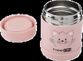 FreeON Termodóza na jídlo nerezová 350 ml - růžová