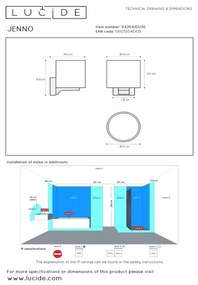 Lucide 04204/01/30 - Koupelnové nástěnné svítidlo JENNO 1xG9/33W/230V IP44