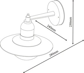Top Light - Venkovní nástěnné svítidlo VERONA 1xE27/12W/230V IP44 černá